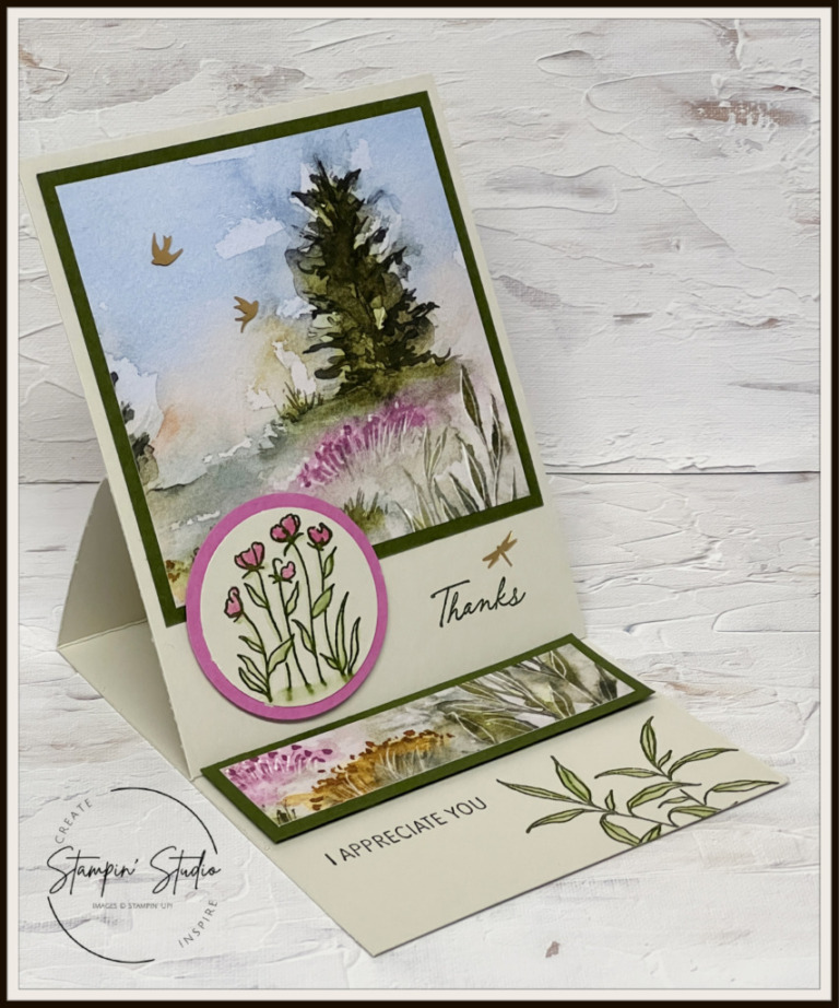 Thoughtful Wishes Easel Fun Fold Card - Stampin' Studio
